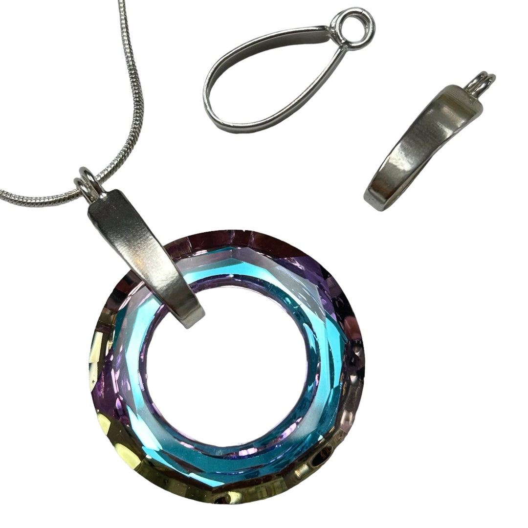 Sterling Silver .925 Donut Bail 24x5mm 1 Pc | Interchangeable Bail ...