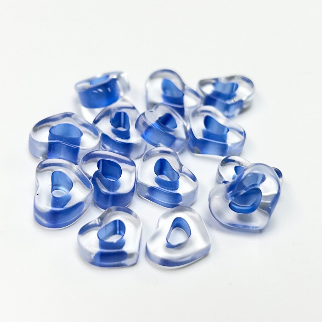 Heart Slices - Blue Opaque Furnace Art Glass Slices 1/2 Oz "great for ...