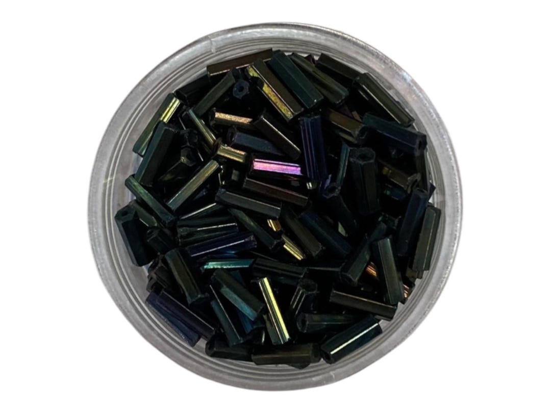 Black AB 3/0 Bugle Bead Mix - DIY Jewelry - Etsy