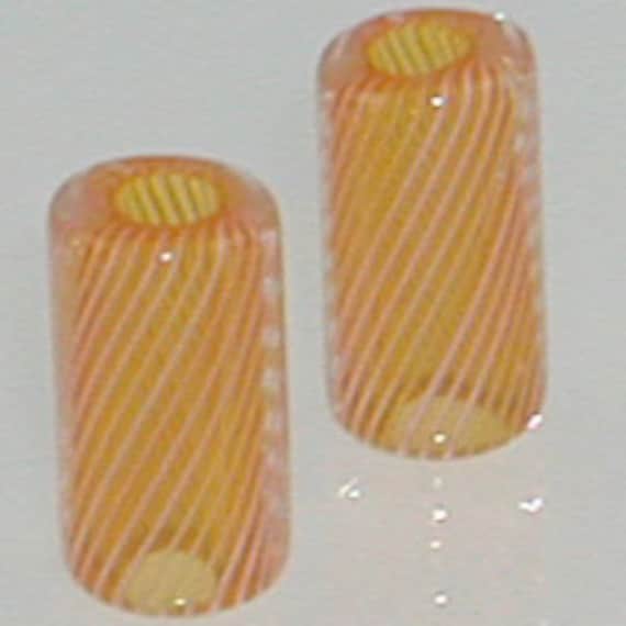 TANJELLO Furnace Art Glass Beads 2pc Pair | Etsy