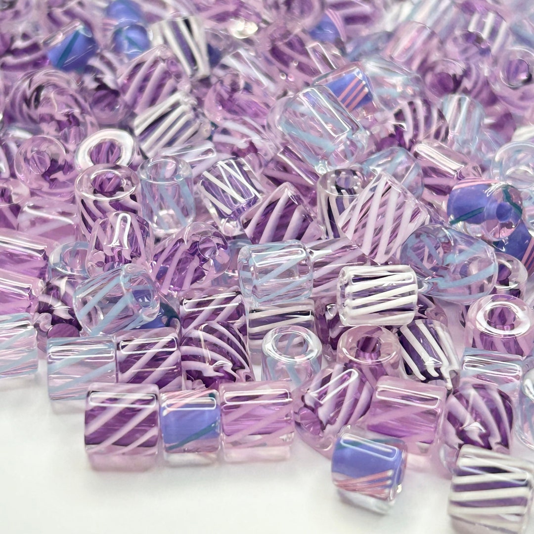 1/2 Oz Lil Purple Chubbies 25 - 27 ~ Furnace Art Glass Beads DIY ...