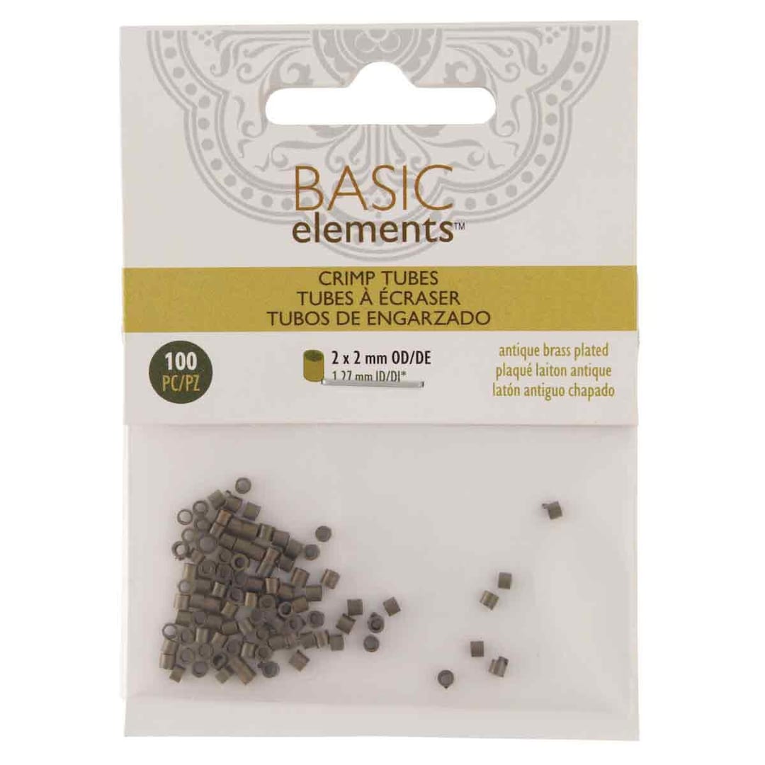 Crimp Tubes 2x2mm Antique Brass - 100 Pc|work Best W/magical Crimper ...