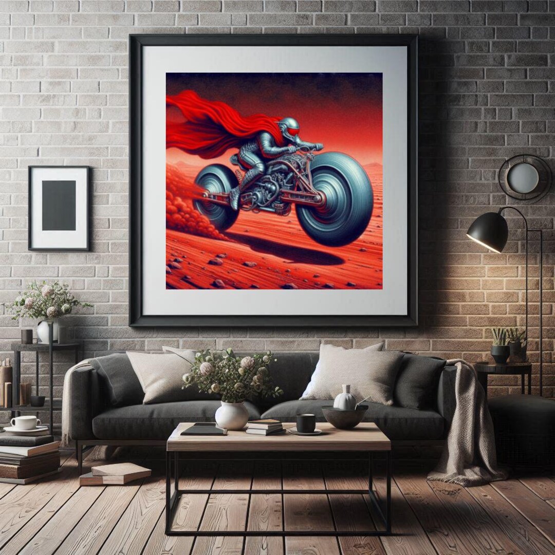 Large Printable Artwork - Martian Steel Rider - High-resolution Perfect ...