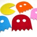 Set of 5 Pac-man Felt Coasters, Pacman & Ghosts Atari Arcade Drinks ...