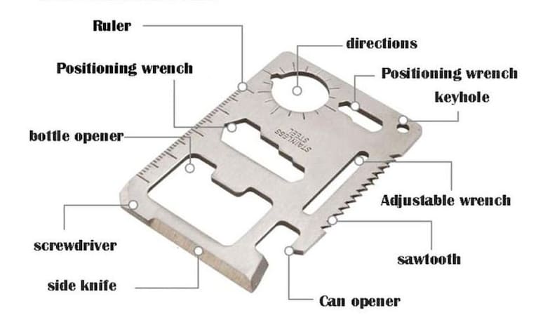 New 11 in 1 Credit Card Wallet Purse Pocket Multi Function Survival ...