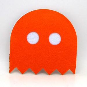 Set of 5 Pac-man Felt Coasters, Pacman & Ghosts Atari Arcade Drinks ...
