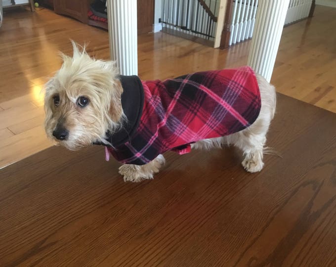 Red Plaid Dog Coat - Etsy