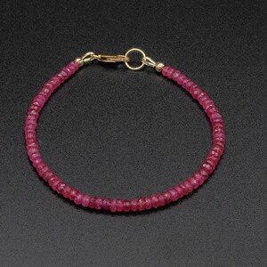 Ruby Bracelet, Delicate Bracelet Made With High Quality Ruby Beads ...
