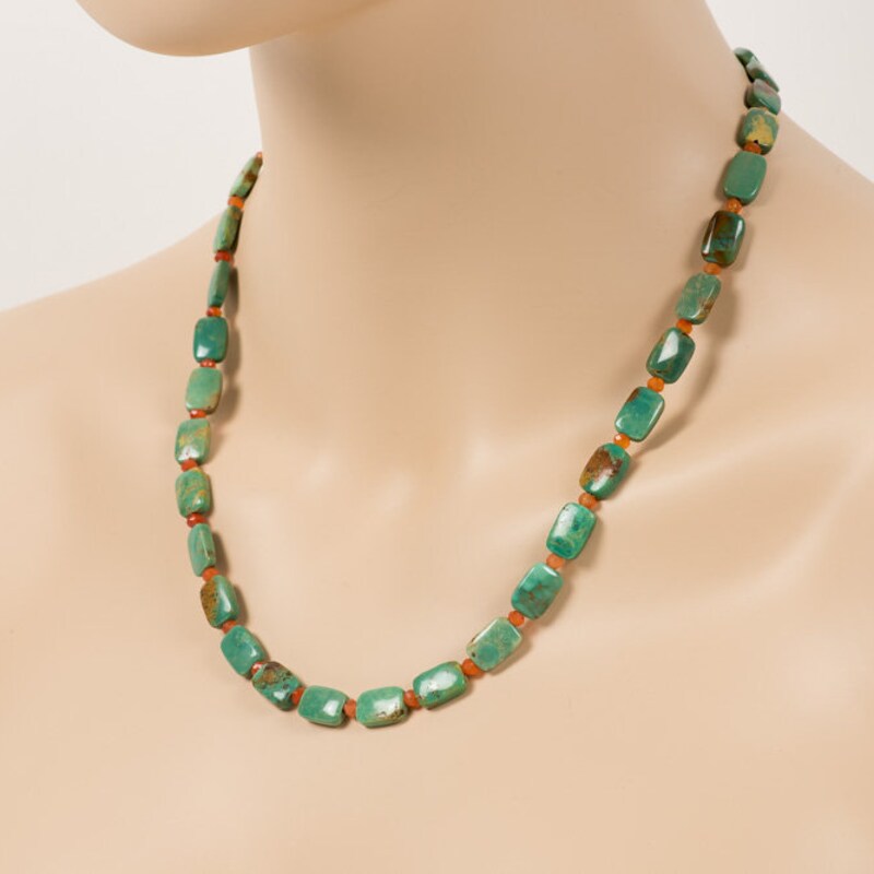 Green Turquoise Necklace - Etsy