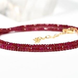 AAA Longido Ruby Necklace, Genuine Longido Red Ruby Necklace, Ruby ...