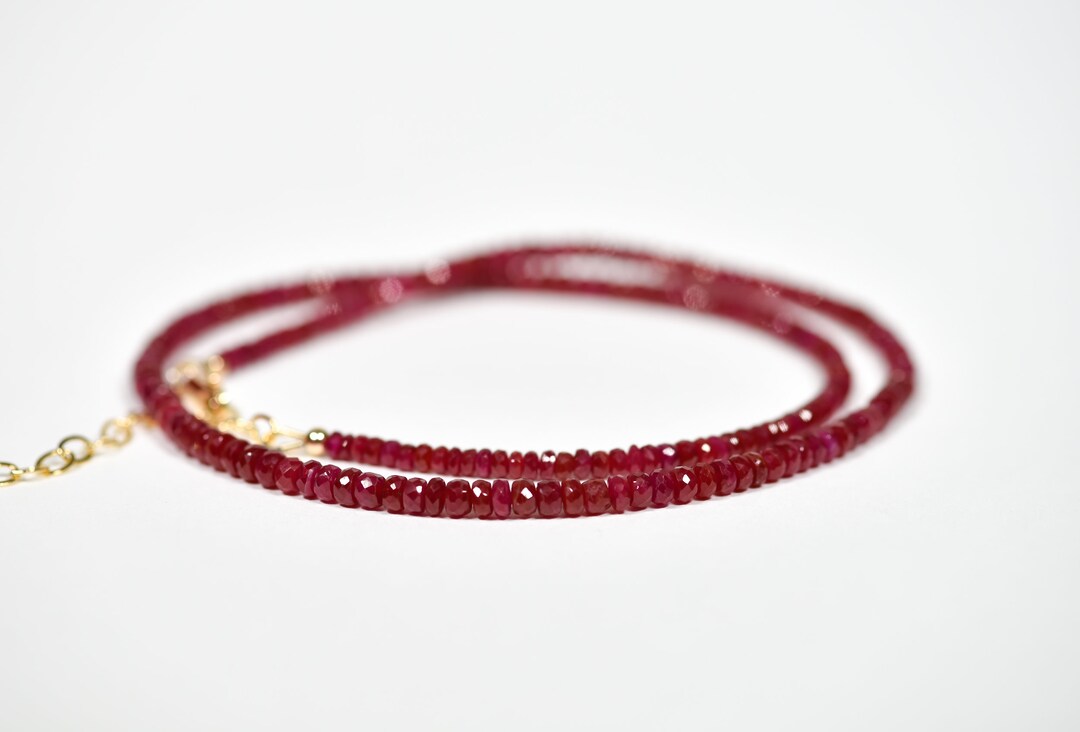 AAA Longido Ruby Necklace Genuine Longido Red Ruby Necklace - Etsy
