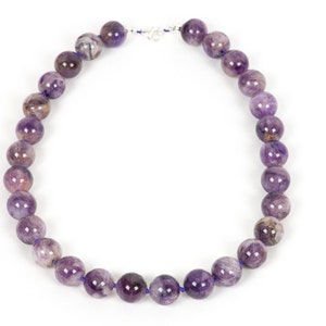 Chevron Amethyst Necklace, Beadwork Single Strand Dogtooth Amethyst ...