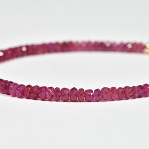 Ruby Bracelet, Delicate Bracelet Made With High Quality Ruby Beads, Dainty Bracelet - Etsy