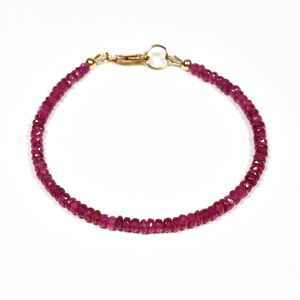 Ruby Bracelet, Delicate Bracelet Made With High Quality Ruby Beads ...