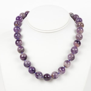 Chevron Amethyst Necklace, Beadwork Single Strand Dogtooth Amethyst ...