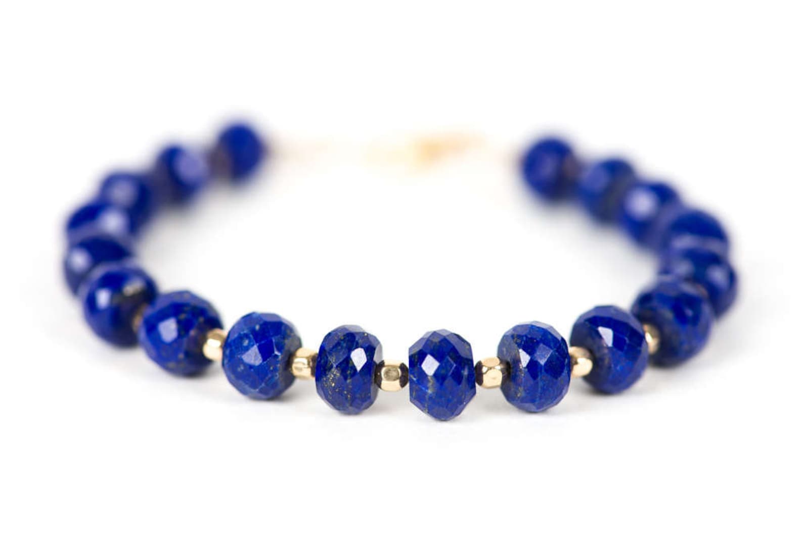 Lapis Lazuli Bracelet Cobalt Blue Bracelet Genuine Lapis | Etsy