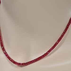 AAA Longido Ruby Necklace, Genuine Longido Red Ruby Necklace, Ruby ...