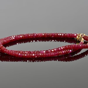 AAA Longido Ruby Necklace, Genuine Longido Red Ruby Necklace, Ruby ...