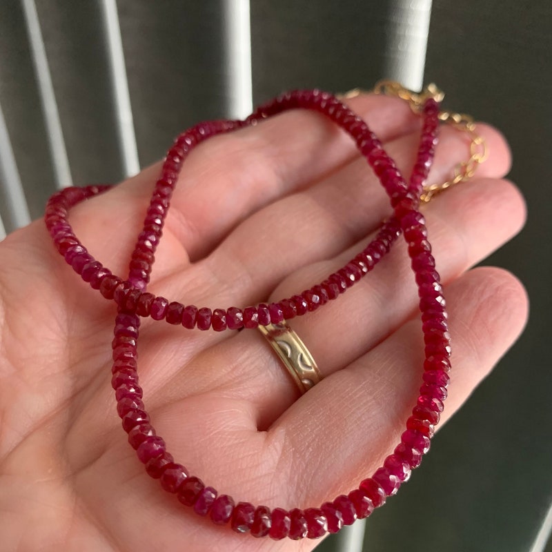 Red Ruby Necklace - Etsy