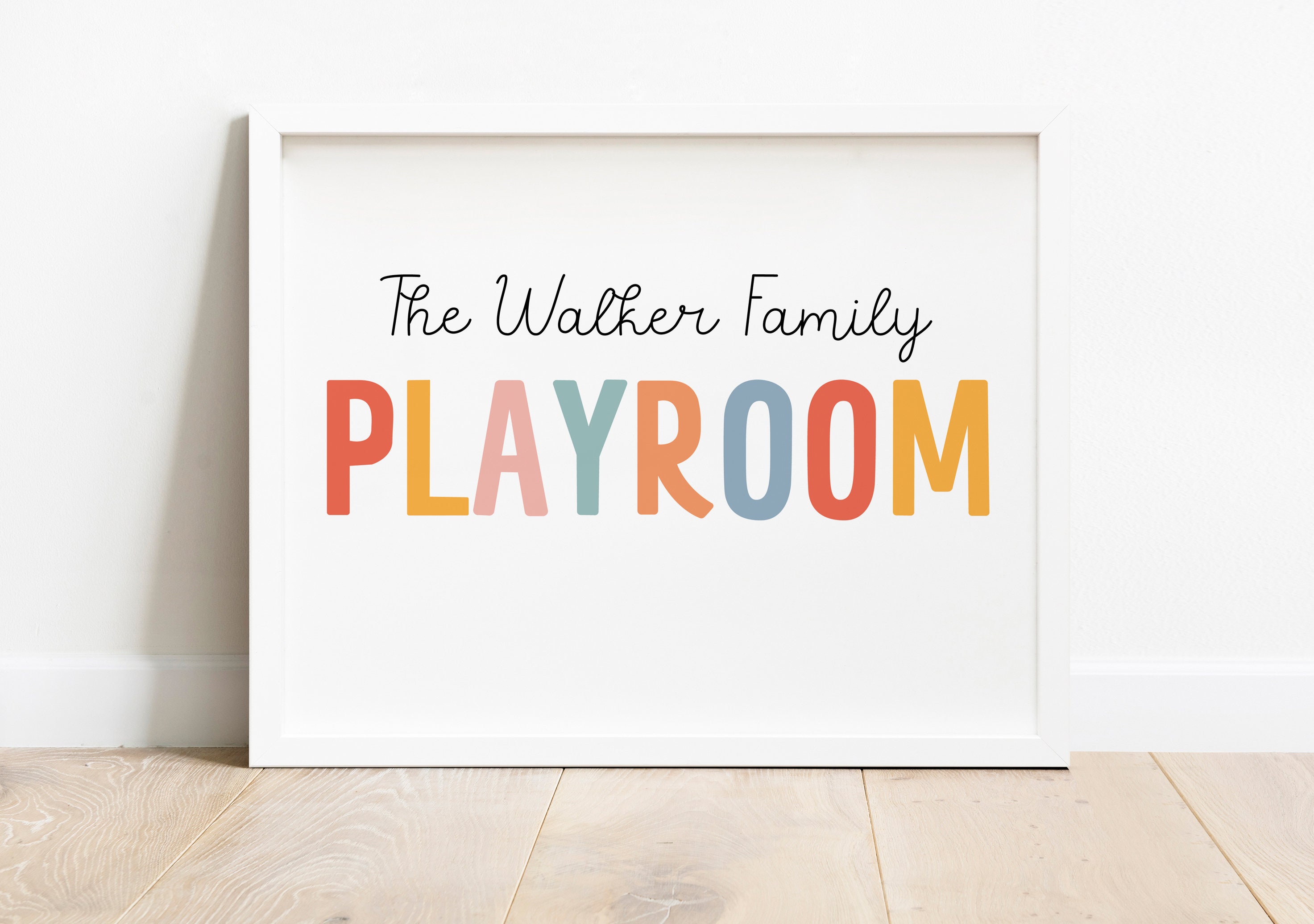 Personalized Playroom Sign Print Rainbow Playroom Printable | Etsy