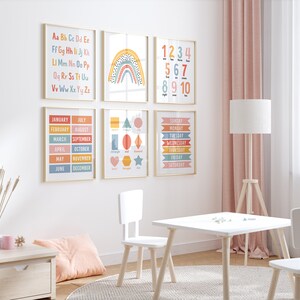 Playroom Prints Set of 6 Kids Art Printable Classroom - Etsy