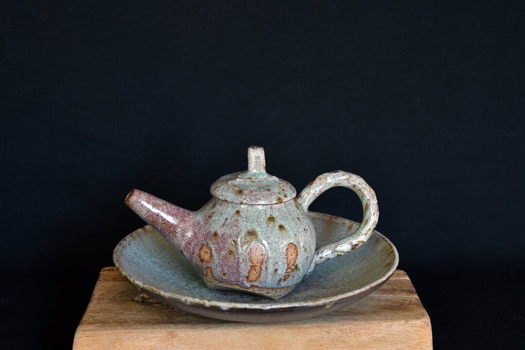 Rustic Teapot and Tea Boat - Etsy