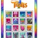 Trolls Movie Birthday Party Bingo Game Plus Matching Game - 30 BINGO ...
