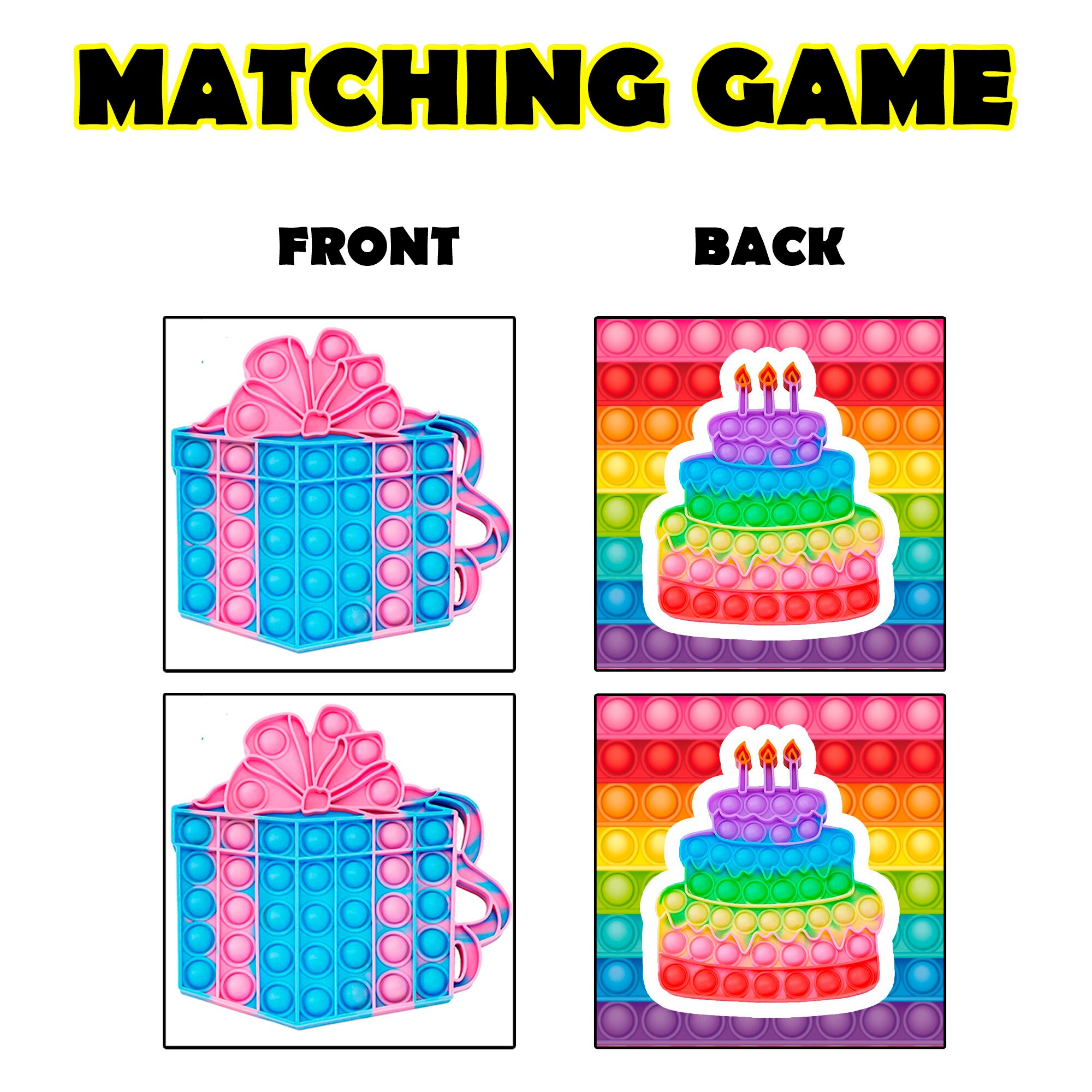 Pop It Fidget Toy Birthday Party Bingo - 30 Printable Cards Plus BONUS ...