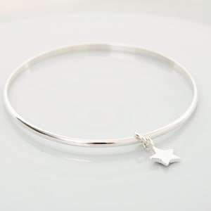 Star Bangle - Sterling Silver Bangle - Star Jewellery - Best Friend ...