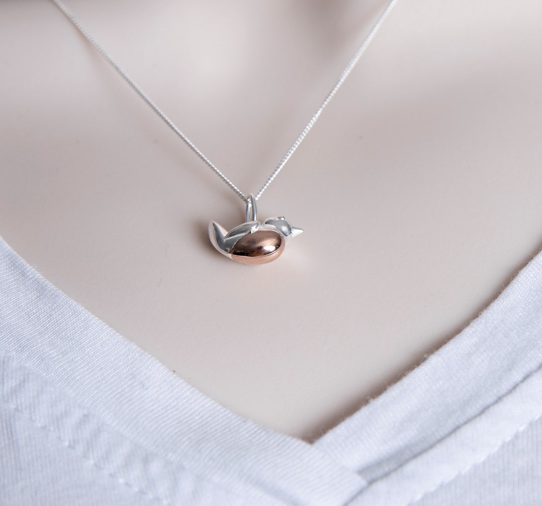 Sterling Silver Robin Necklace - Etsy