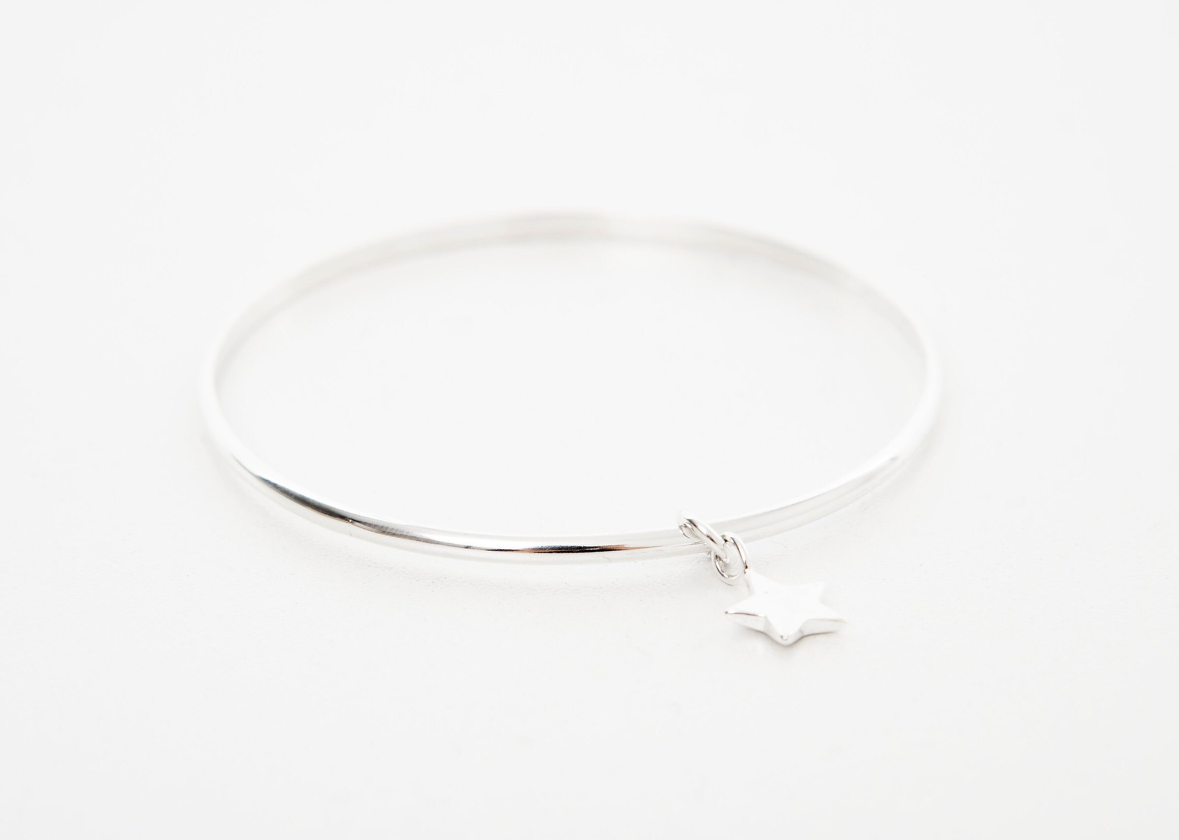 Star Bangle Sterling Silver Bangle Star Jewellery Best | Etsy UK