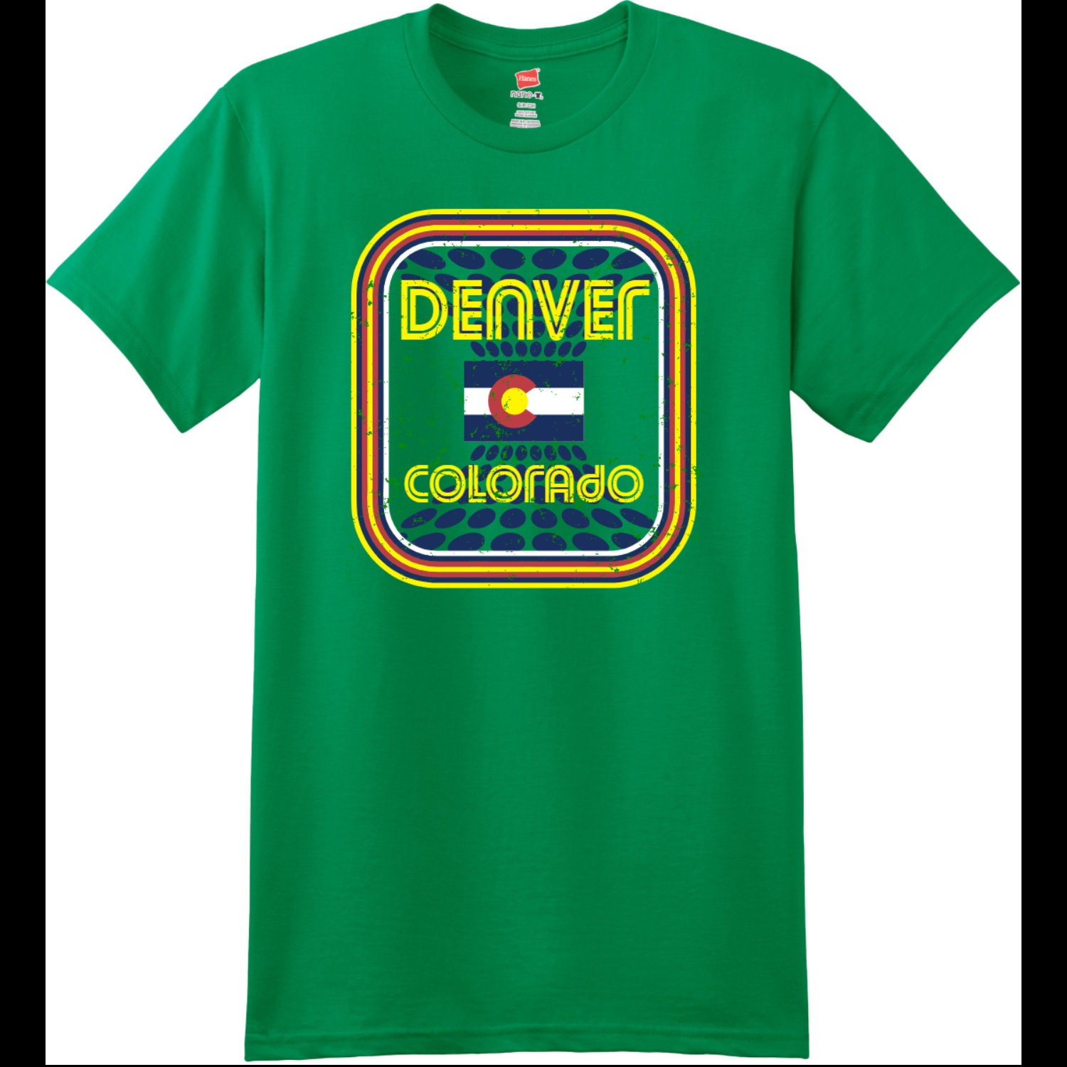 Denver Colorado Drapeau Rétro T-Shirt - Etsy France