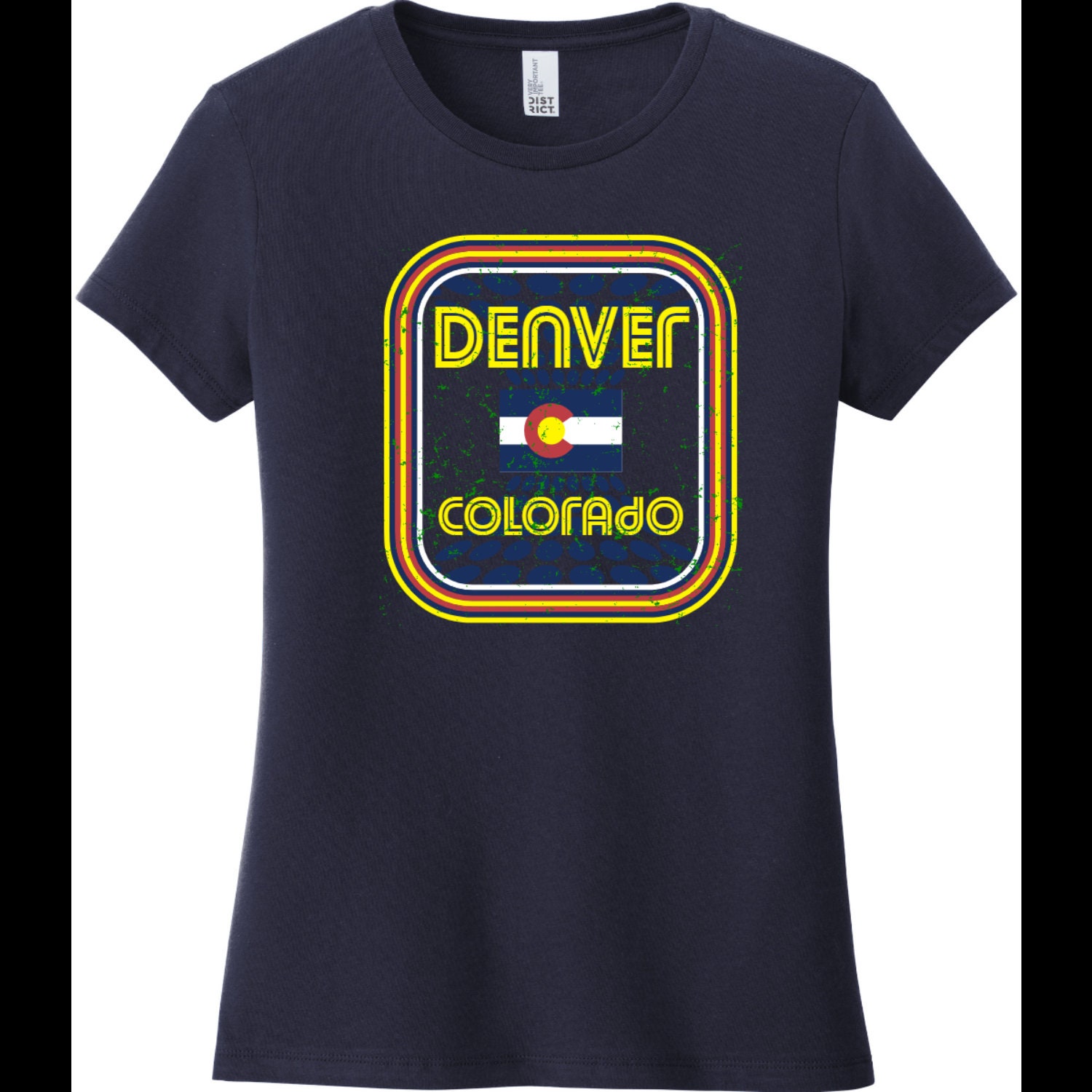 Denver Colorado Flag Rétro T-Shirt Pour les femmes - Etsy France