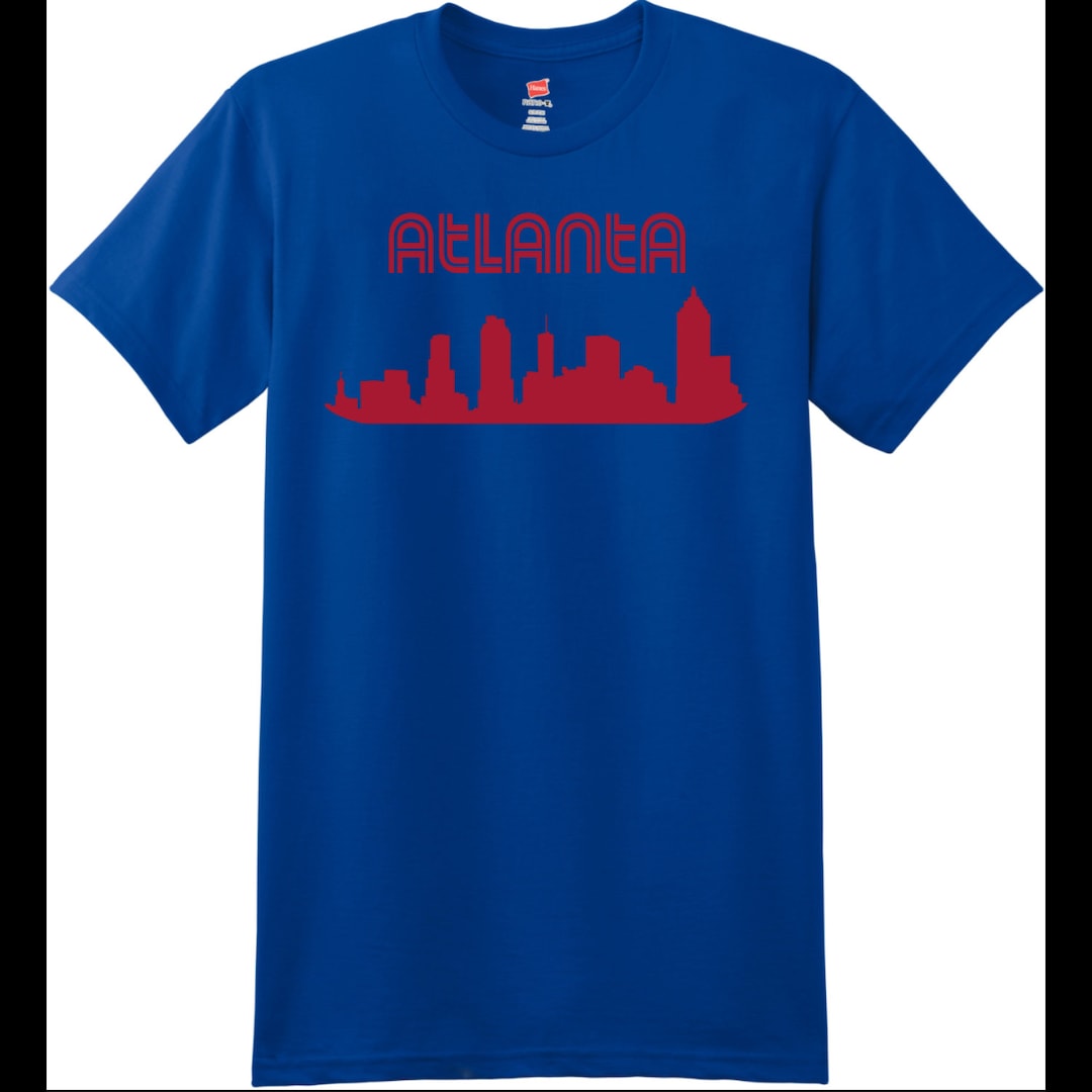 Atlanta City Skyline Retro T Shirt - Etsy