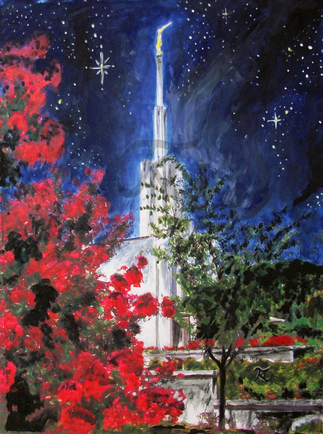 Atlanta Georgia LDS Temple Starscape II digital Download of Original ...