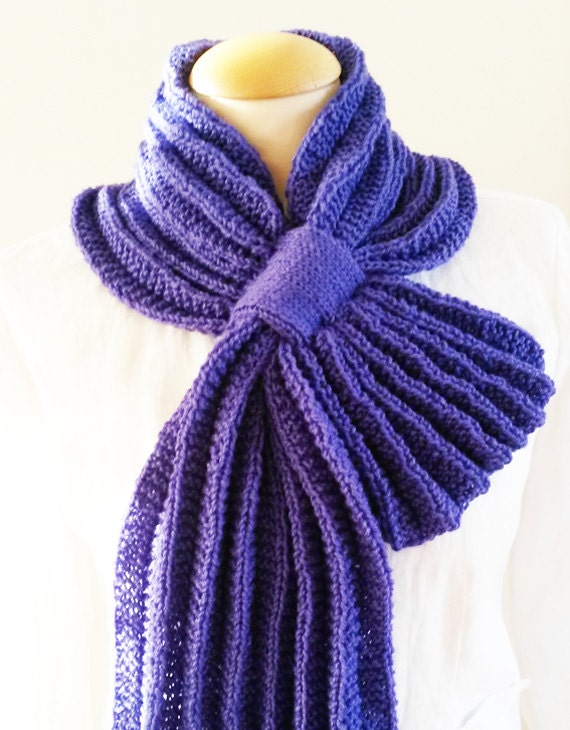 Giezen PDF Pattern Scarf Pleated Rib hand knit | Etsy