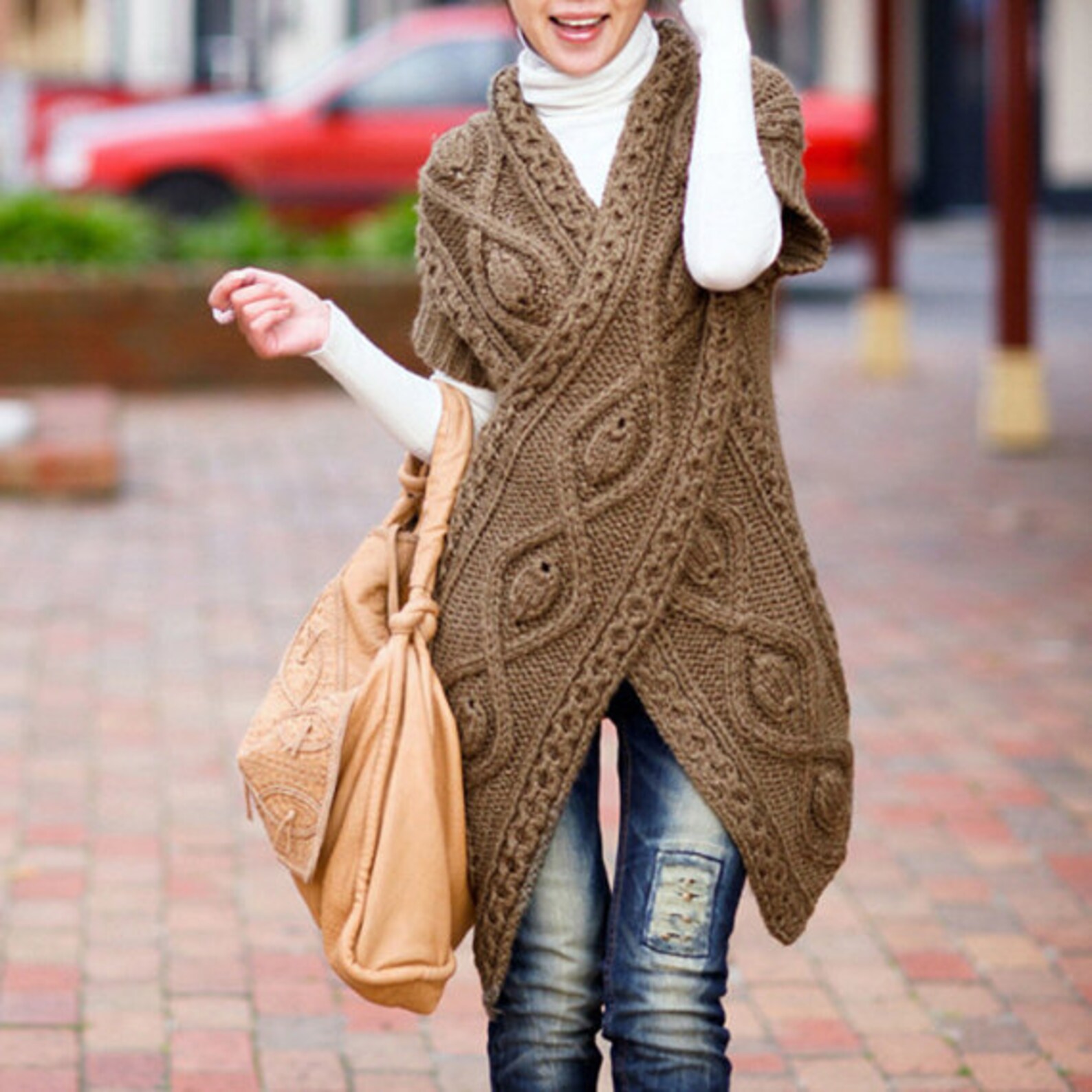 Cross Wrap Hand Knitted Made to Order - Etsy