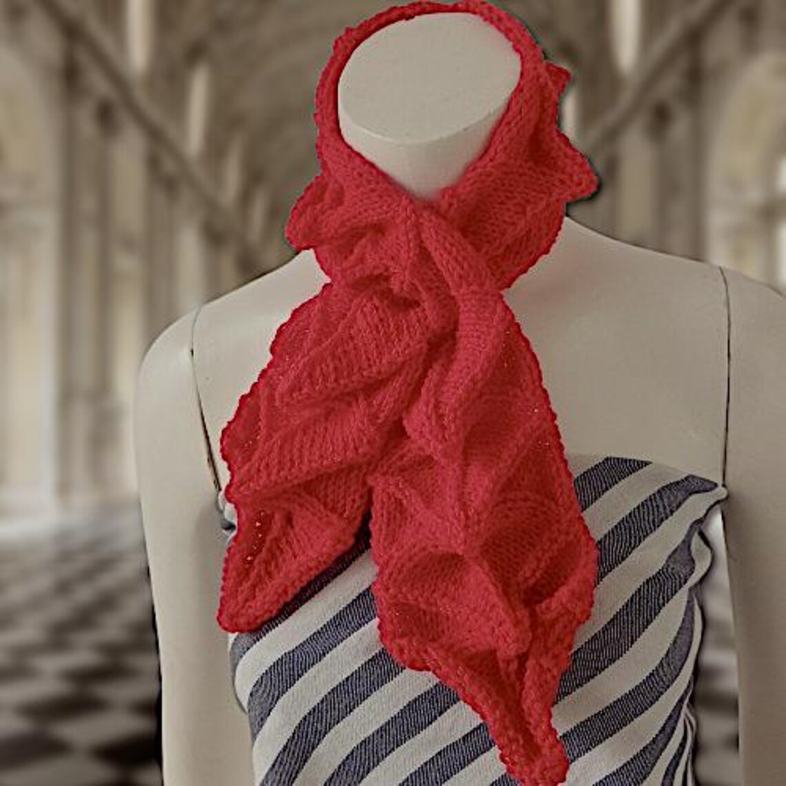 PDF Knitting Pattern Red Artichoke Neck Wear - Etsy