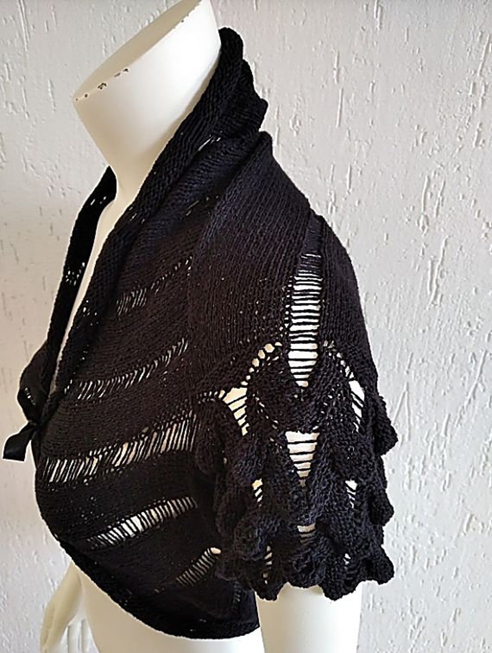 PDF Pattern Drop Ruffle Shrug - Etsy