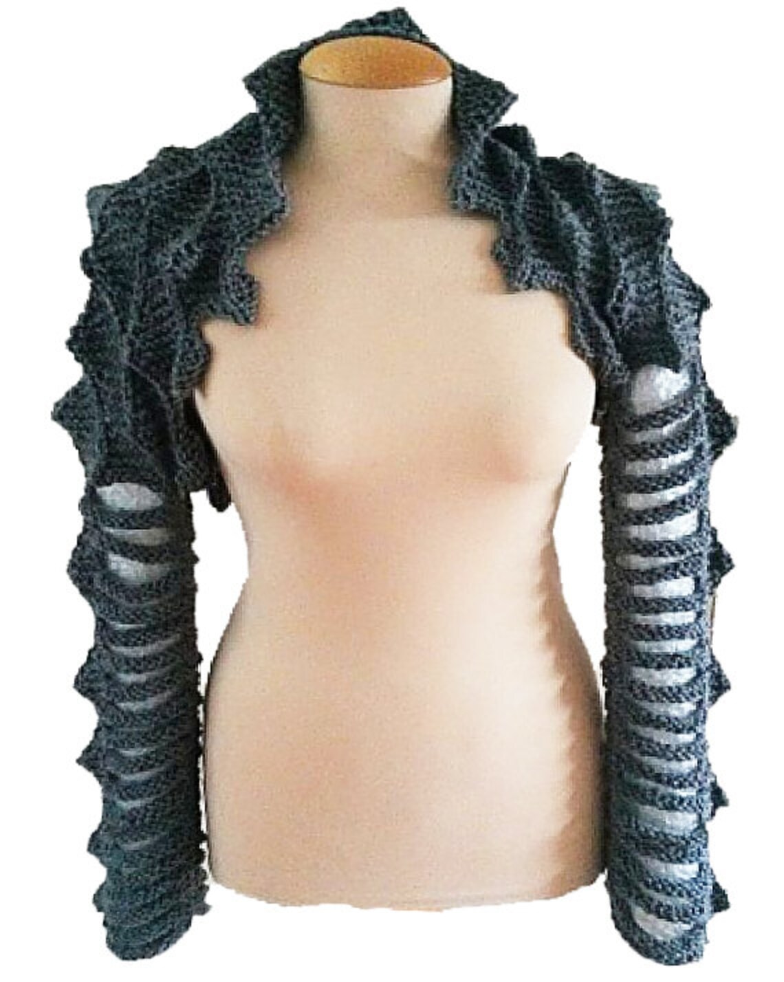 Knitting Pattern PDF Shrug Spike Gray - Etsy UK