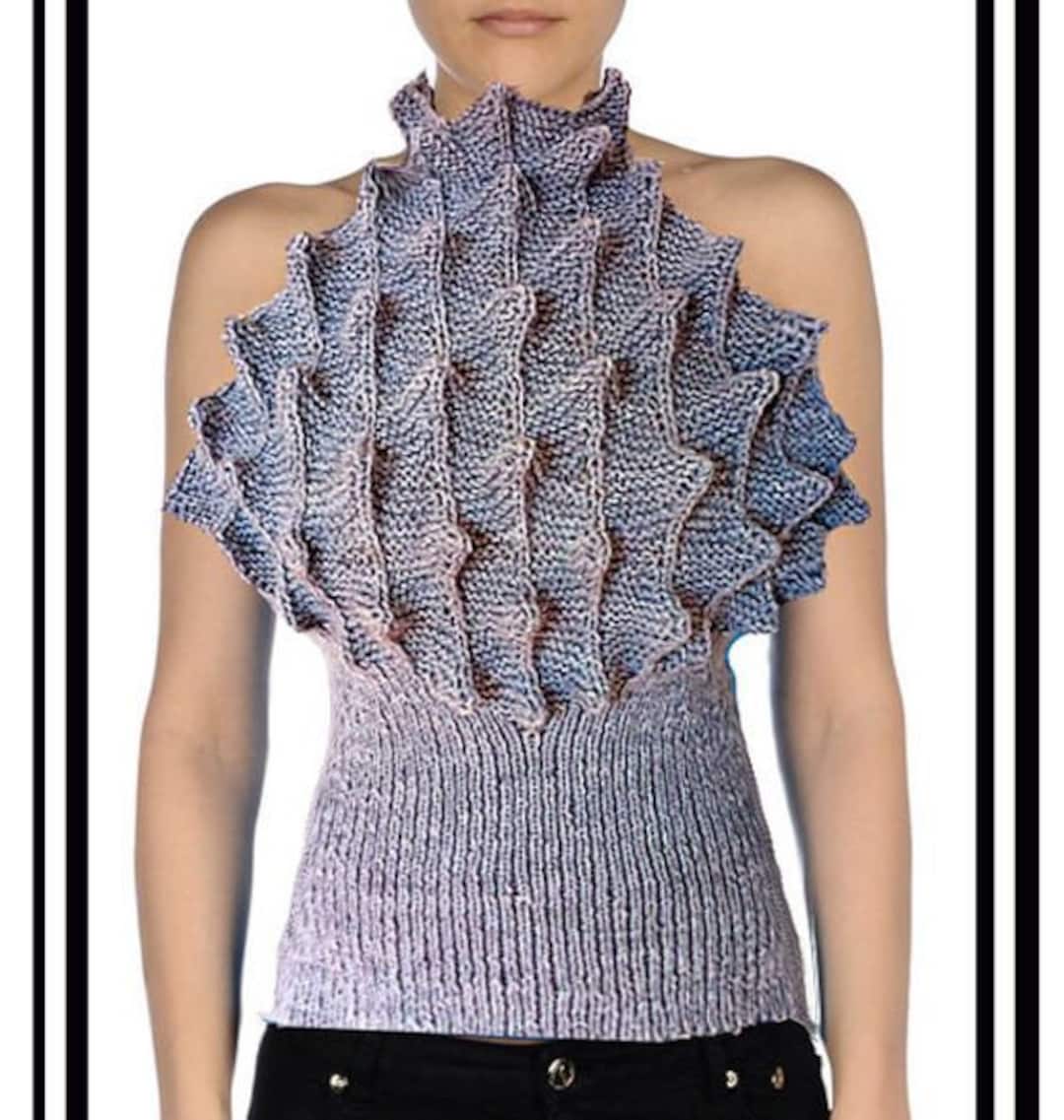 Authentic Designed Made to Order Spike Top Silver Gray Hand Knitted - Etsy