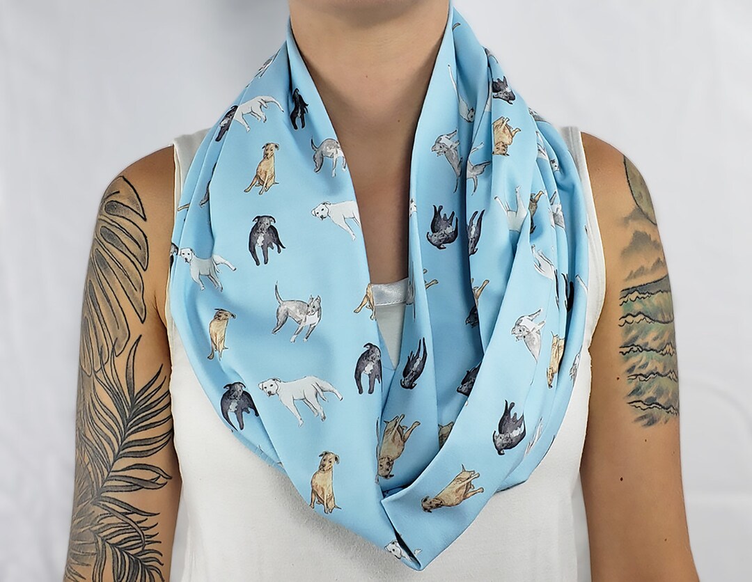 CLEARANCE Pit Bull Terrier Infinity Scarf Dog Lover Gift Soft Jersey ...