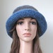 Women's Blue Brim Hat in Wool, Alpaca Natural Fibres - Etsy