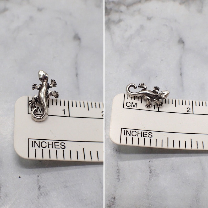 Lizard Earrings Gecko Earrings Stud Earrings Silver Lizard - Etsy