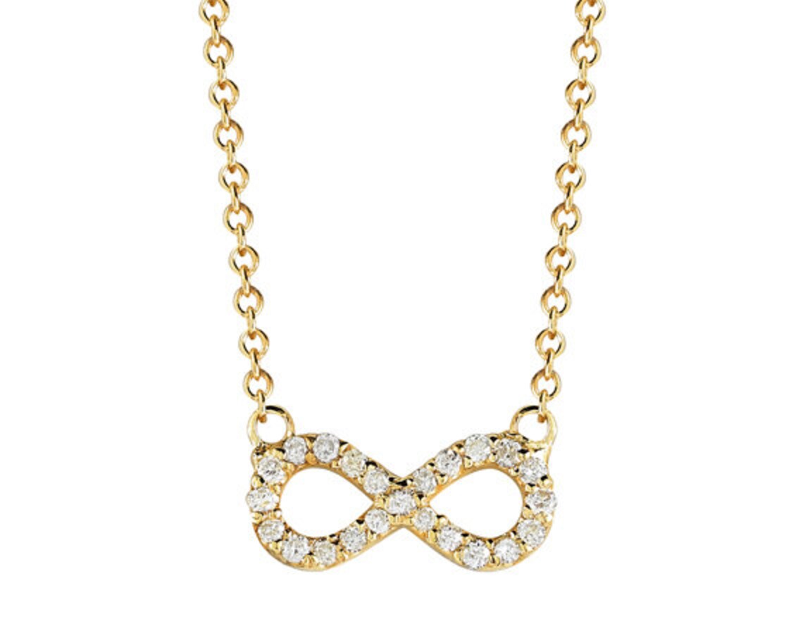 Infinity Necklace Gold Infinity Necklace Diamond Infinity - Etsy
