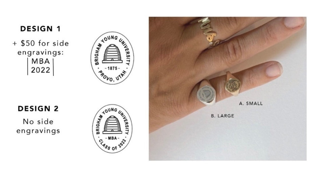Custom Order: BYU Signet Ring - Etsy