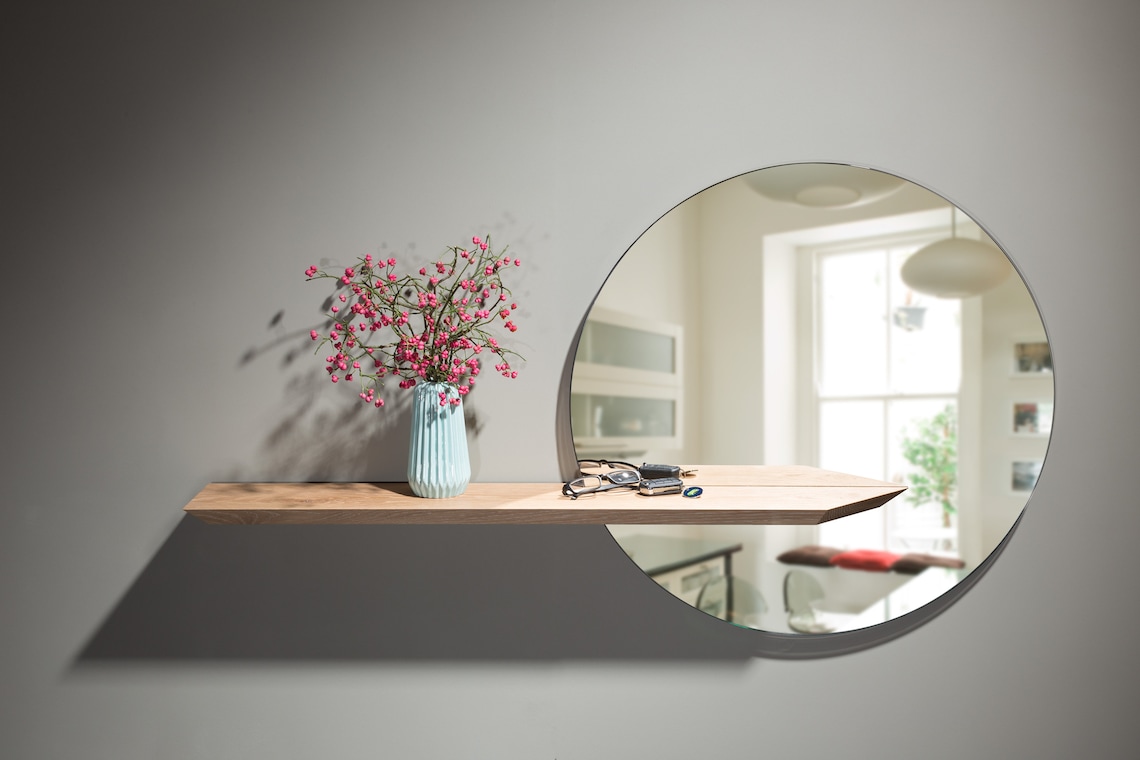 Floating Entryway Shelf, Floating Shelf, Floating Mirror, Walnut Shelf ...