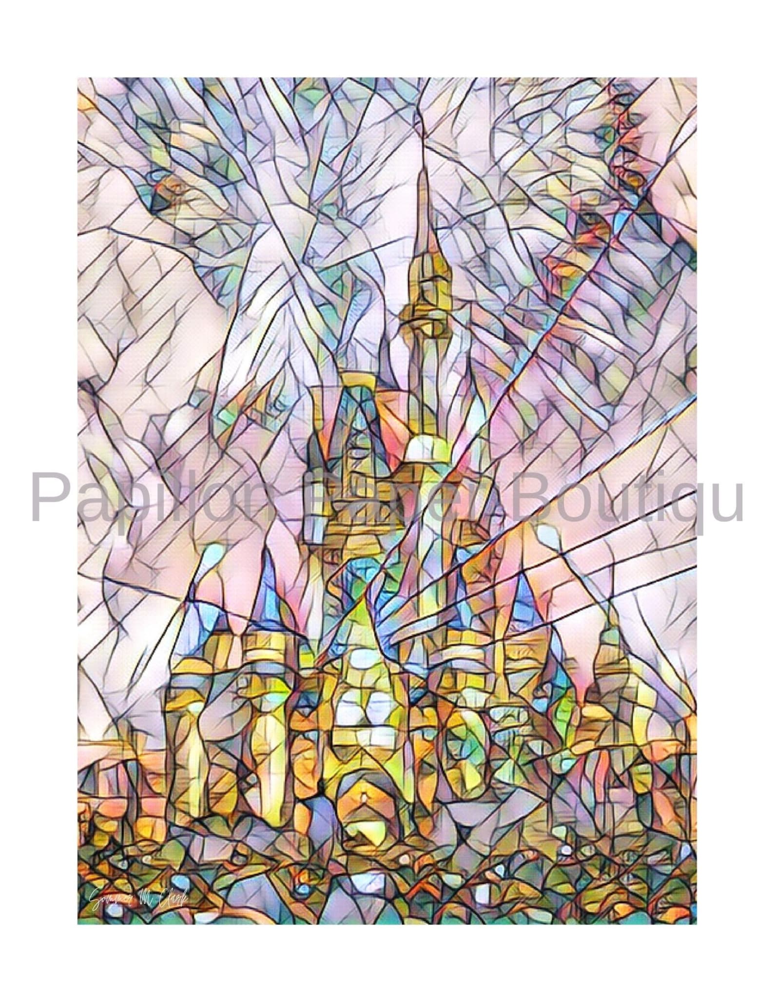 Disneyworld Castle Print Princess Castle Printable Art - Etsy