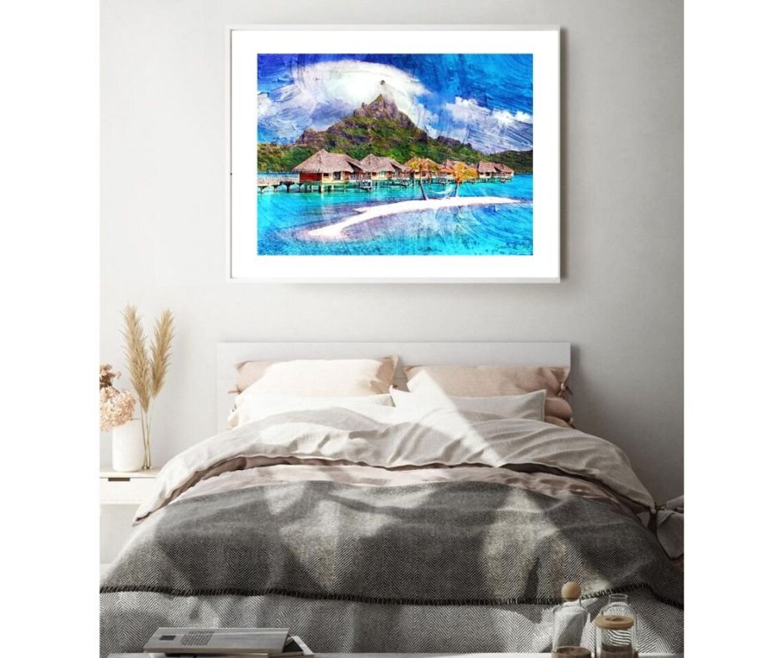 French Polynesia Print Tropical Wall Art Coastal Wall Art | Etsy