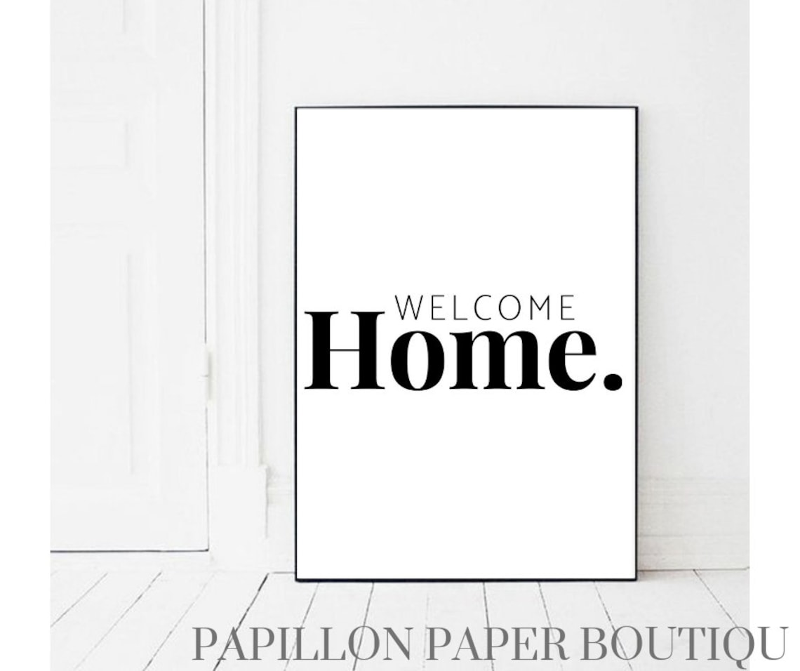 Welcome Home Printable Welcome Home Print Welcome Home Wall - Etsy